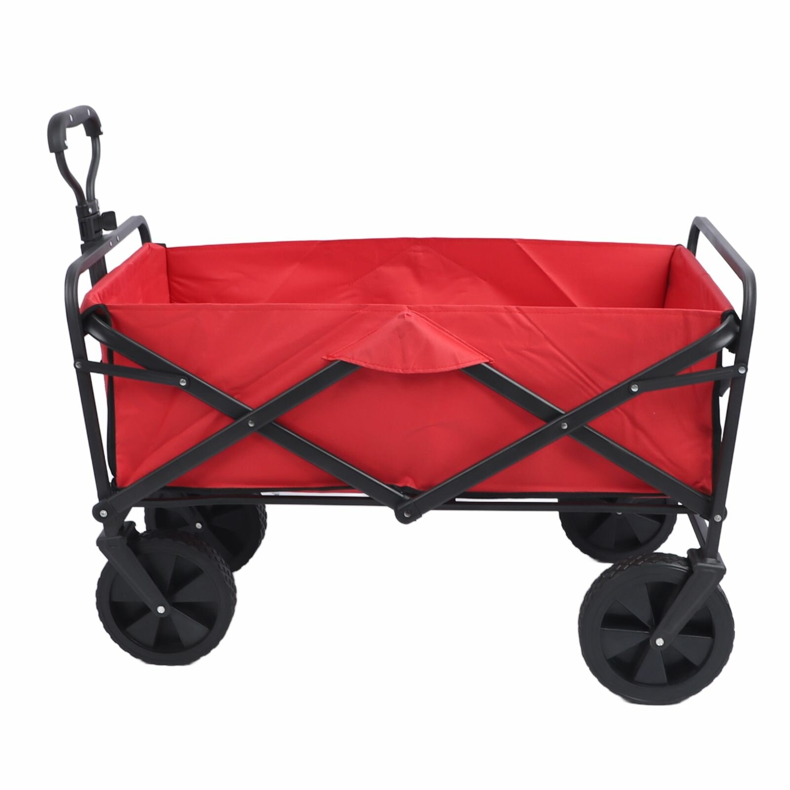 Складная тележка 100L с 8" колесами для спорта, покупок и кемпинга (красная)