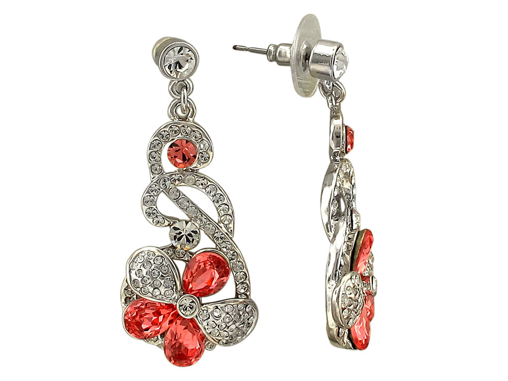 Серьги с подвесками, кристаллы Swarovski