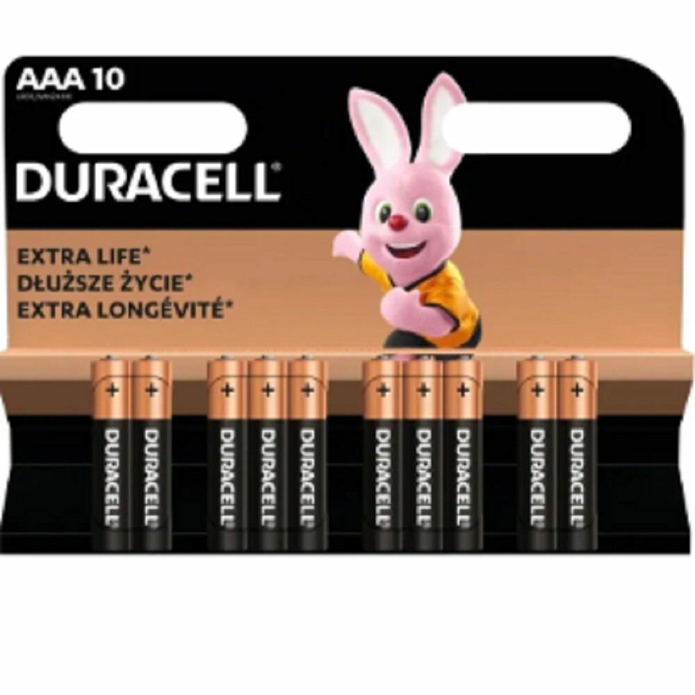Duracell Батарейка LR03 - 10BL BASIC AAA MN2400 10 шт. в уп - ке