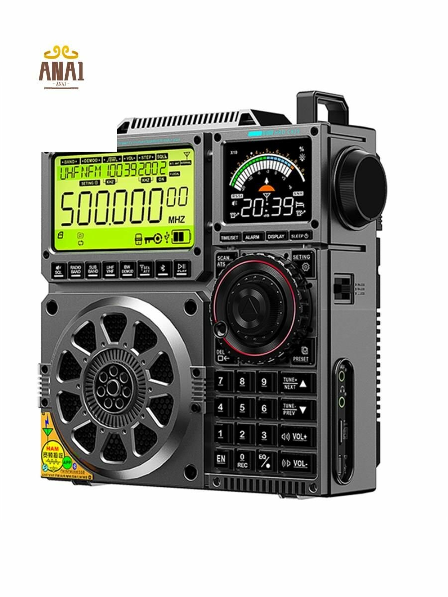 I9HanRongDa Радиоприемник -C919 VHF UHF Авиационного Диапазона, Железно-Серый