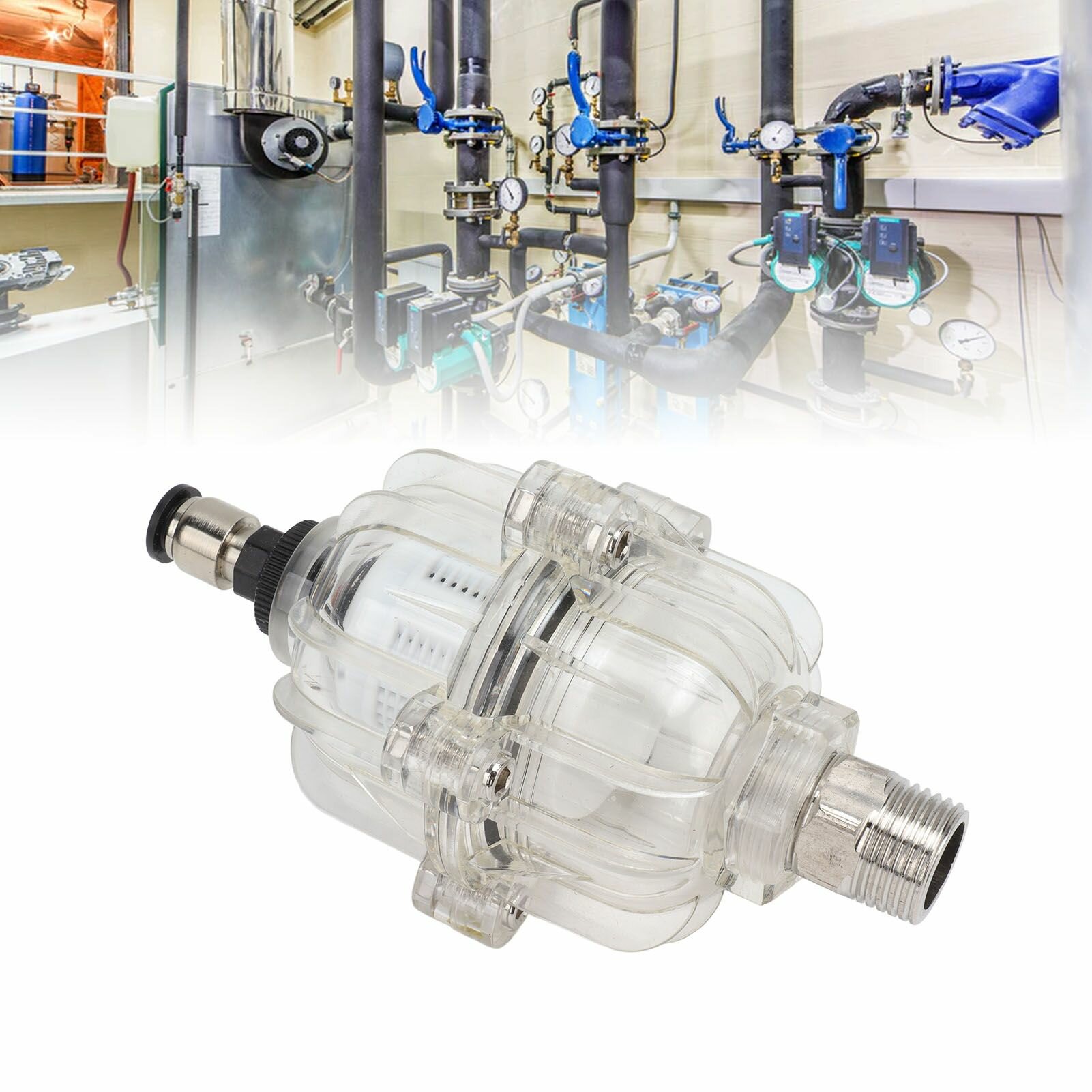 AD400 Прозрачный фильтр воздушного компрессора 1/2 дюйма Масловодоотделитель Автоматический сливной клапан 0,3 1,2 МПа