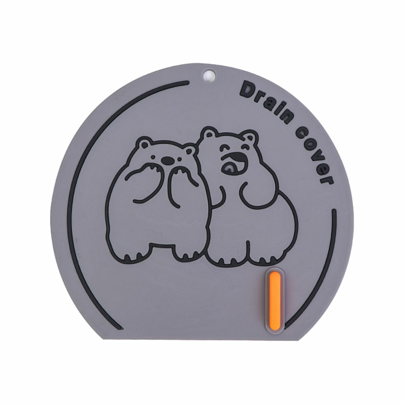 Белый медведь (серый) крышка сливного отверстия, дезодорант, мягкая резиновая пробка, против запаха