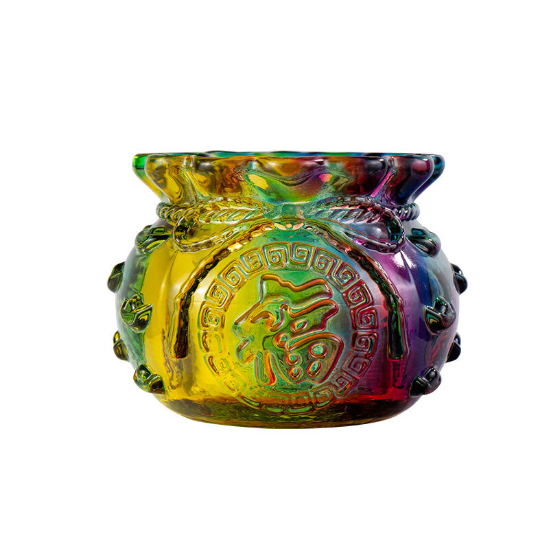 Копилка-копилка Crystal Fortune – копилка в форме золотого слитка с китайским символом благословения, подарок для домашнего декора, 7,2 x 10 см