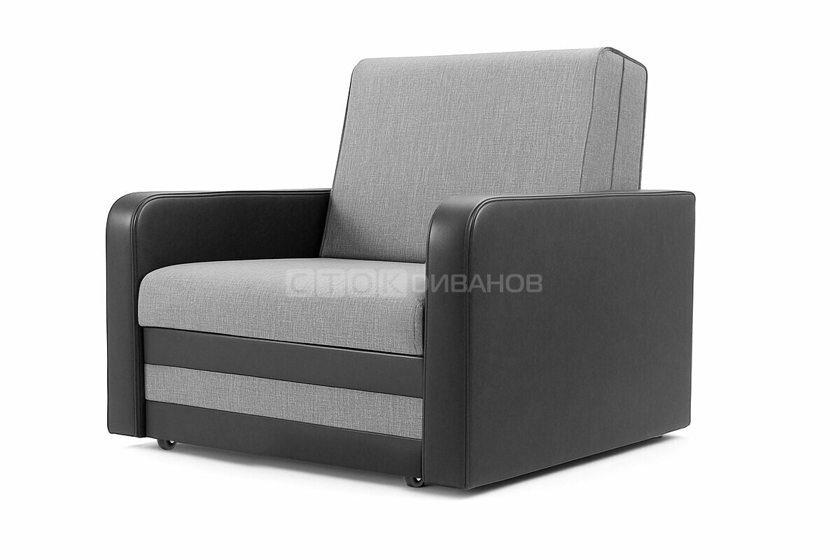 Кресло-кровать Сток Диванов Мюнхен Grey серый 95 см, механизм аккордеон
