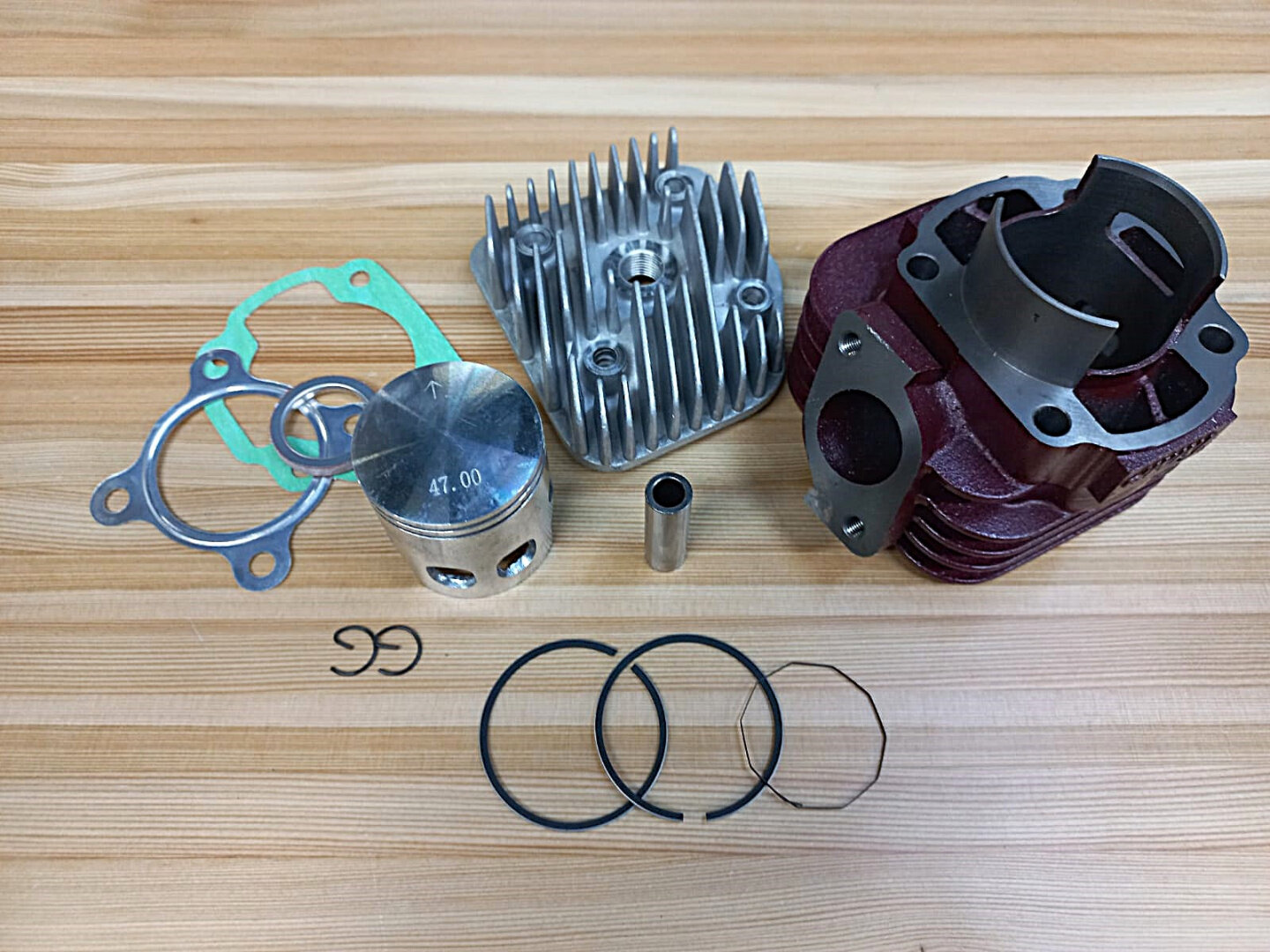 Цилиндро-поршневая группа 2T 75см3 1E40QMB, QJ (STELS) D47 p12мм + головка цилиндра в сборе