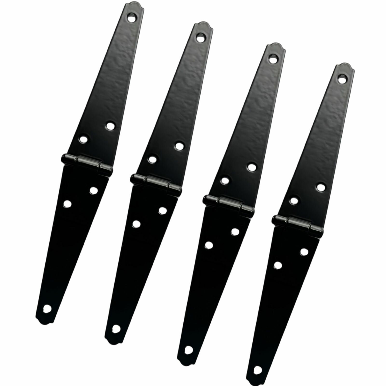 Декоративные петли черные для ворот с винтами