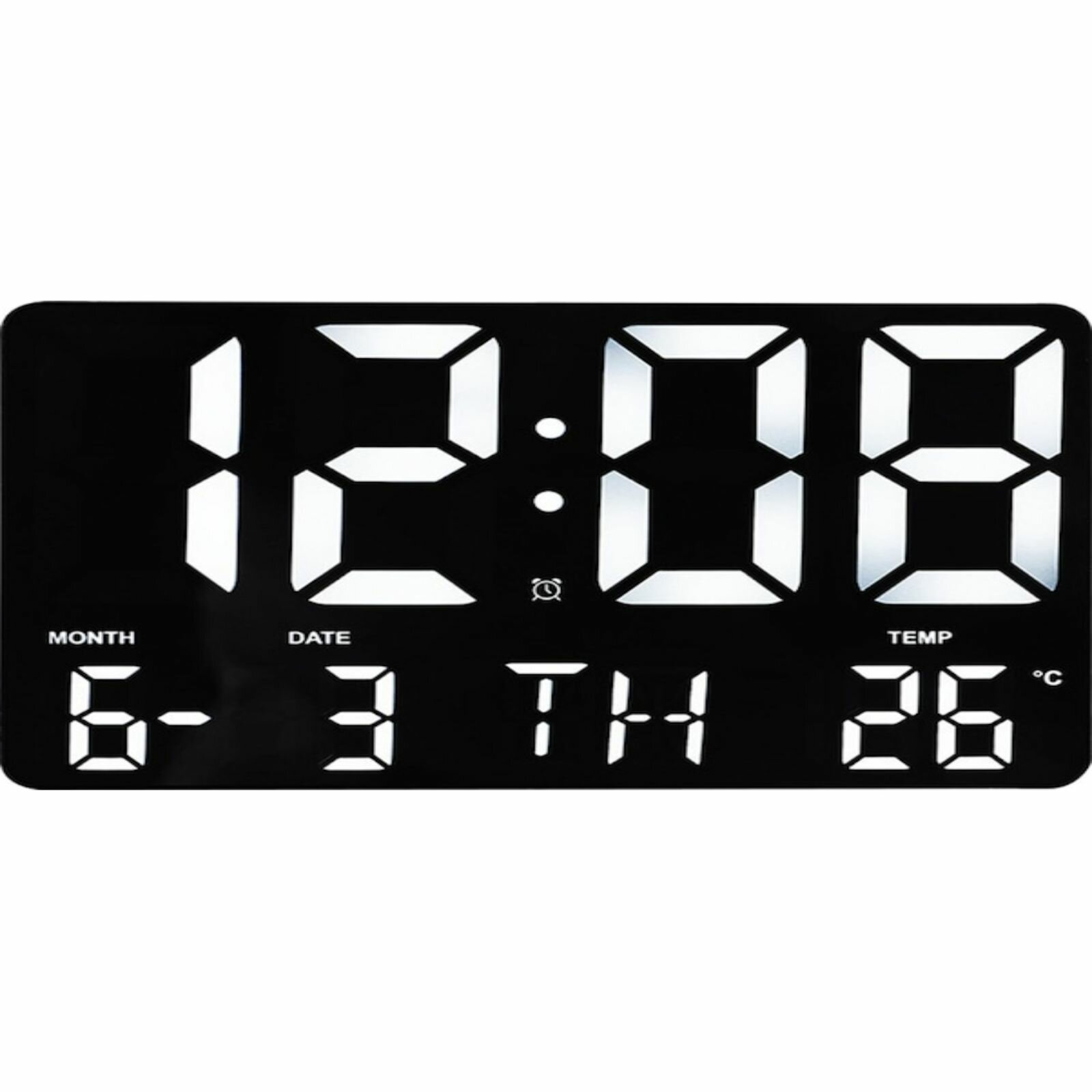 Скандинавские цифровые часы с LED-дисплеем для гостиной