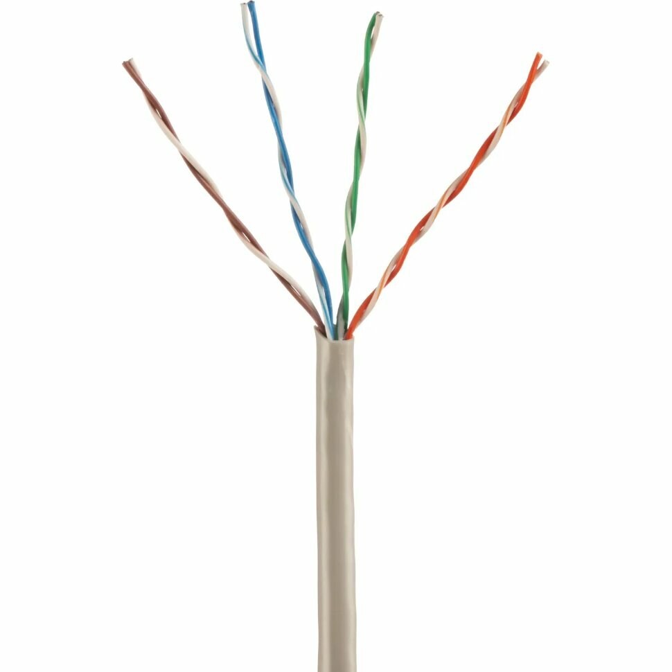 Кабель BigTech BT-CECR-013 CCA UTP 4 пары, кат.5e AWG24 PVC 305м сер, 2208485