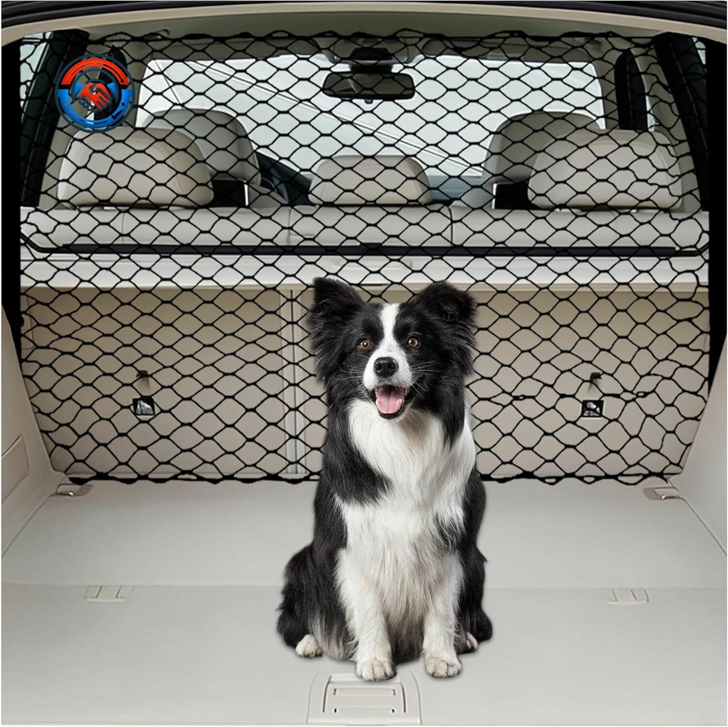 Автомобильная защитная сетка для перевозки собак и кошек, барьер в багажник 12070 см, лёгкая установка, чёрный нейлон, безопасность питомца в дороге