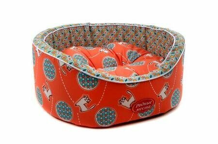 Родные места Кот Персик #1 43х38х15 см лежак для животных премиум