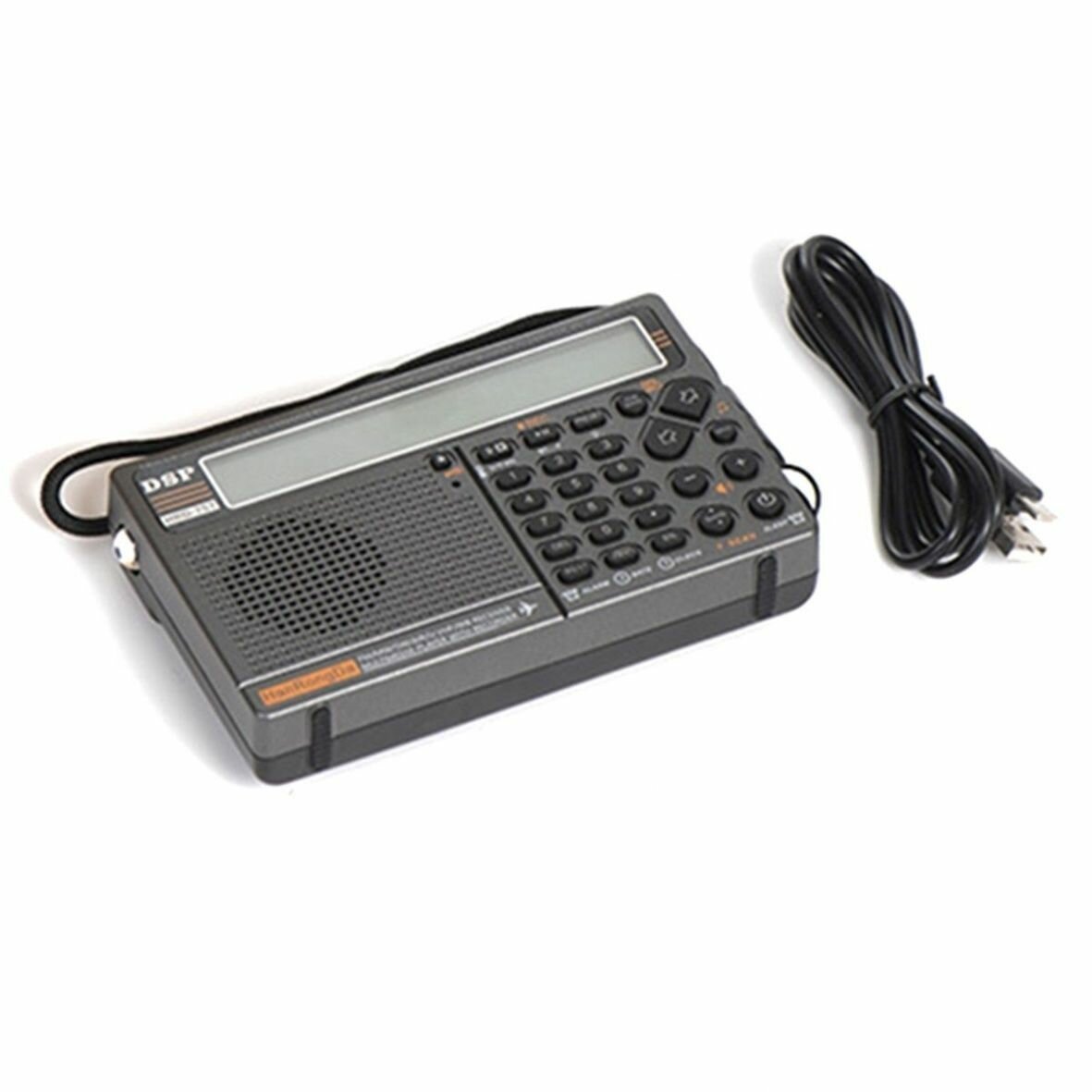 Эксклюзивная радиостанция HANRONGDA HRD757 AM FM SW UHF VHF в оранжевом свете