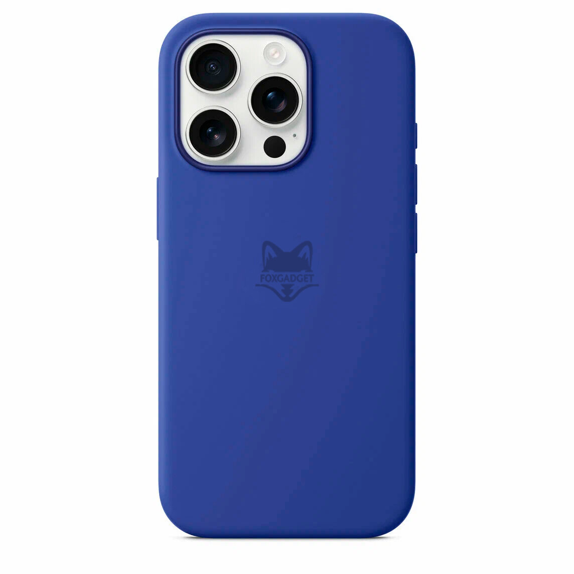 Чехол силиконовый для iPhone 16 pro / Магнитный держатель / Silicone Case /Ultramarine / Голубой