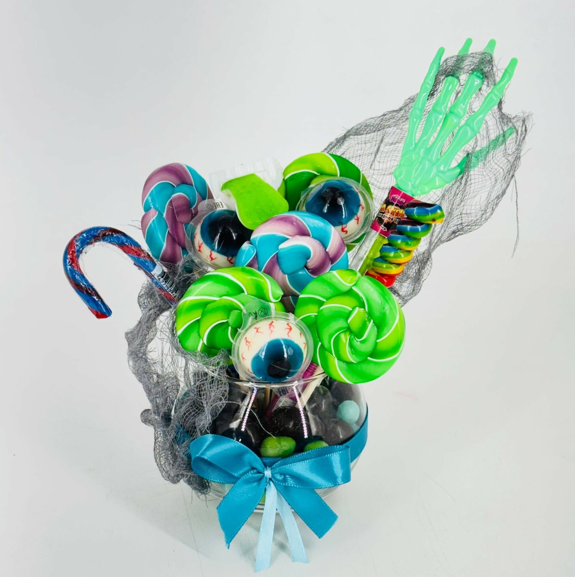 Сладкий букет на Хеллоуин "Ужасные сладости". Подарок на Halloween