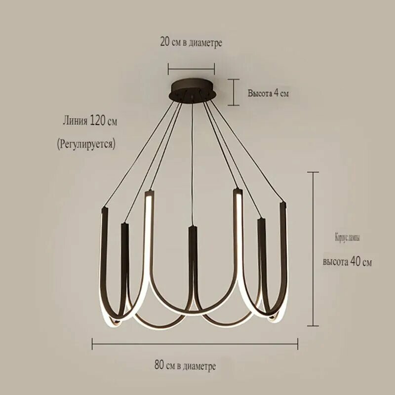 Gaobi Люстра, LED, 112 Вт — фото 1