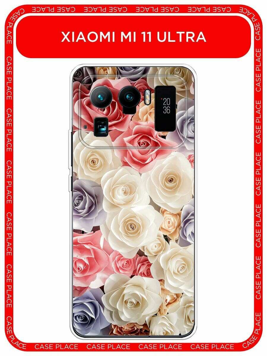 Чехол на Xiaomi Mi 11 Ultra / Сяоми Ми 11 Ультра с принтом "Пастельные розы"