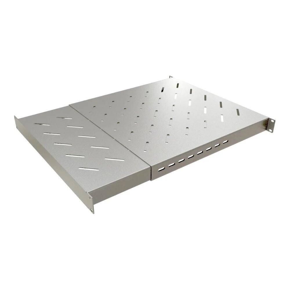 Cabeus Полка 19" перфорированная глубиной 600-1000 мм для напольных шкафов и открытых стоек, усиленная до 100кг, цвет серый SH-J018-SS-600-100KG