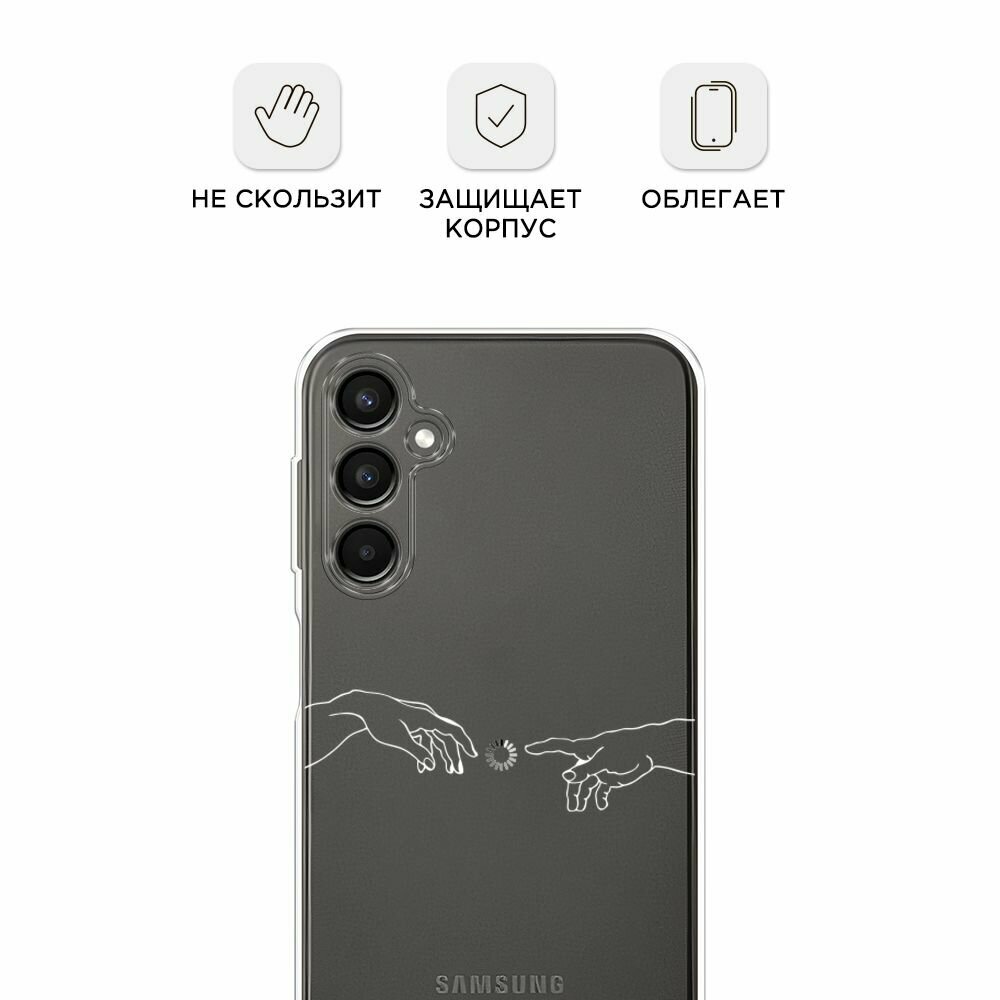 Чехол на Samsung Galaxy A24 / Самсунг Галакси A24 с принтом "Загрузка творения", прозрачный — фото 1