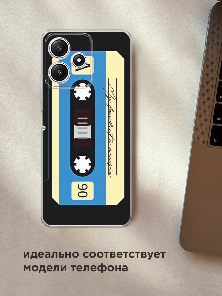 Чехол на Xiaomi Redmi 12 / Сяоми Редми 12 с принтом "Темная кассета" — фото 1
