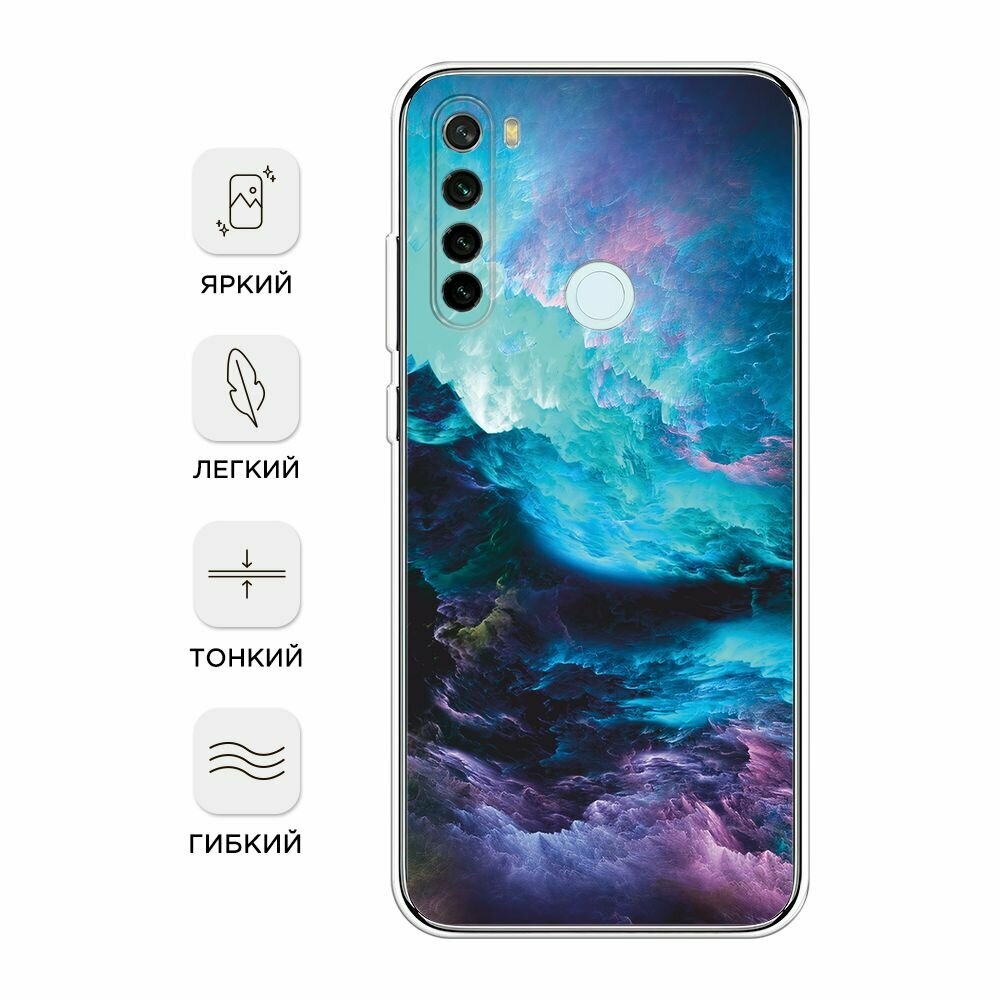 Чехол на Xiaomi Redmi Note 8T / Сяоми Редми Нот 8Т с принтом "Бирюзовое небо" — фото 1