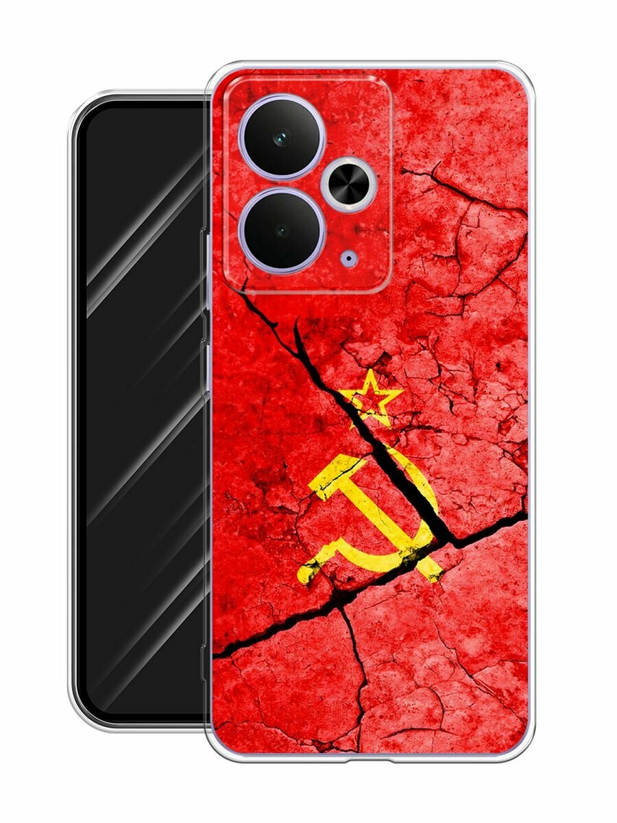 Силиконовый чехол на Realme 14T / Реалми 14Т с принтом "СССР" — фото 1