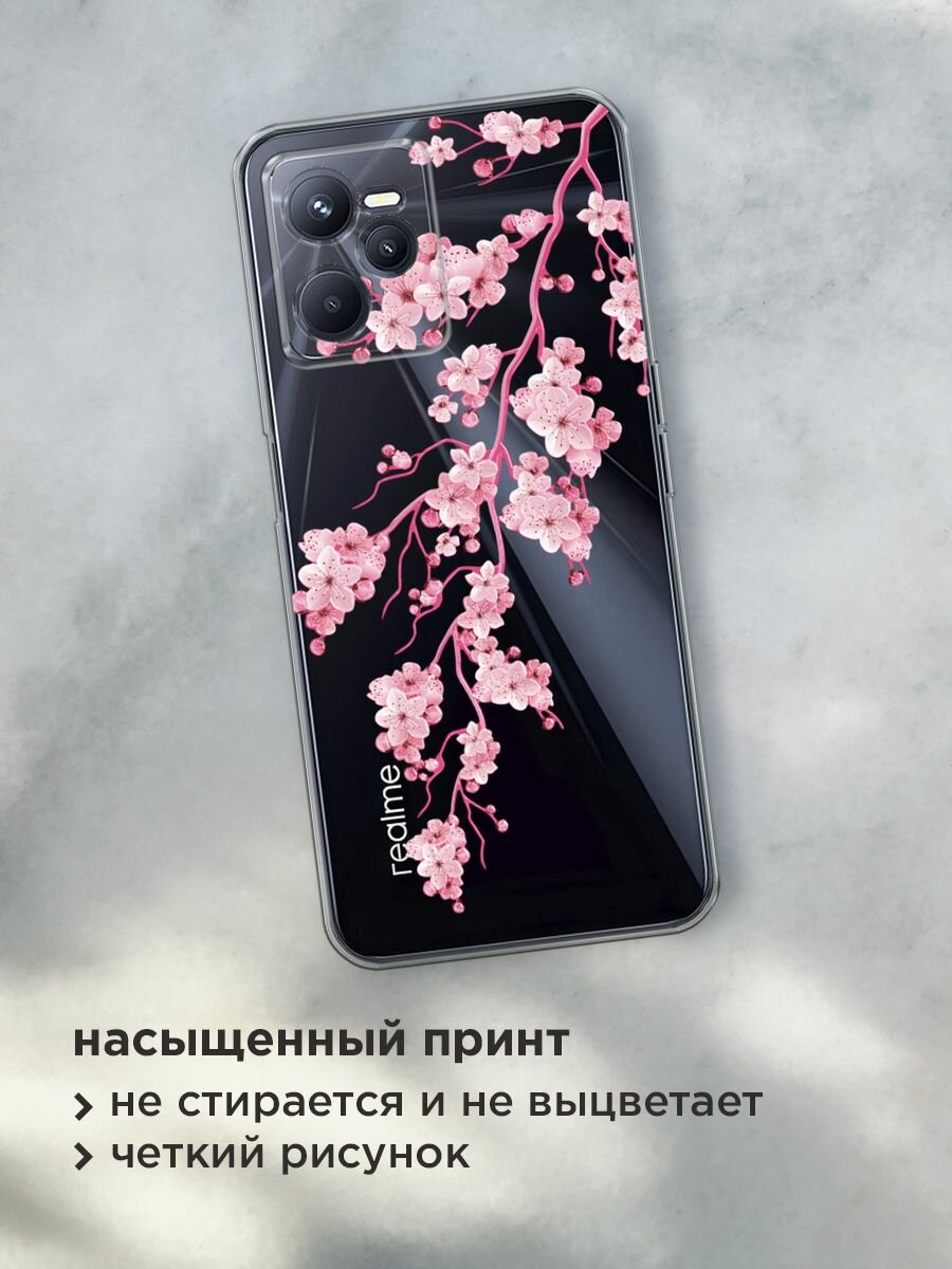 Чехол на Realme C35 / Реалми C35 с принтом "Ветка сакуры 2" — фото 1