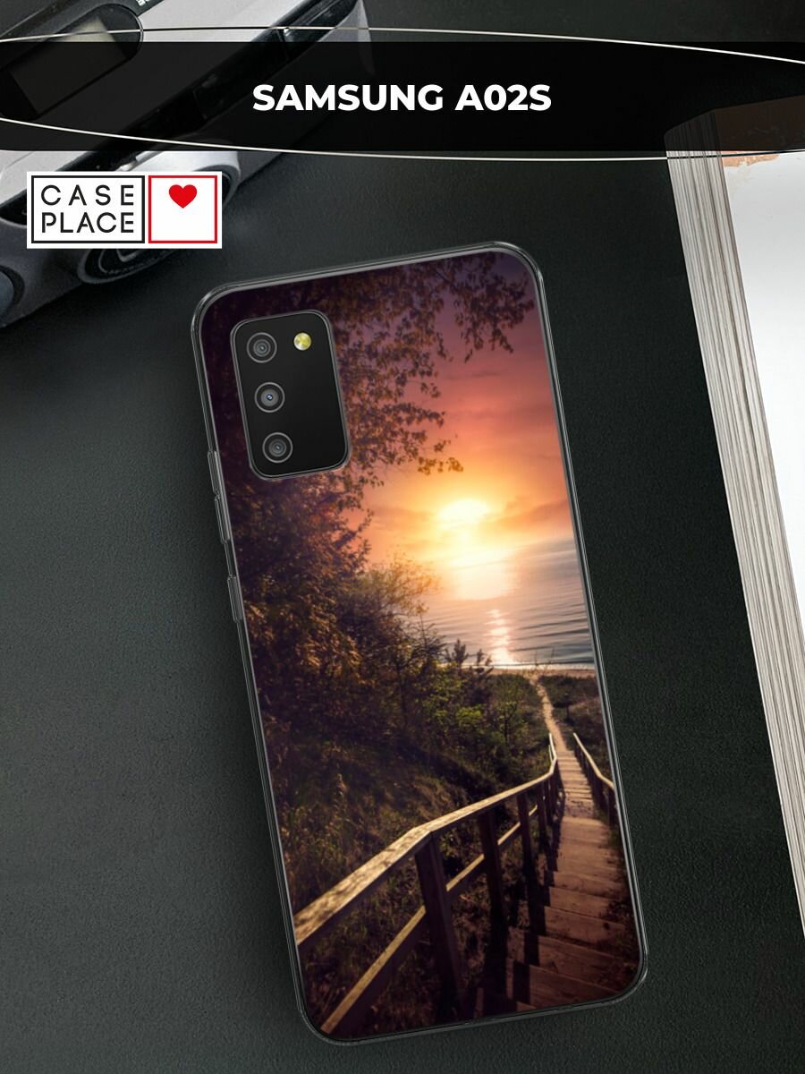 Чехол на Samsung Galaxy A02s / Самсунг Галакси A02s с принтом "Мост у воды"