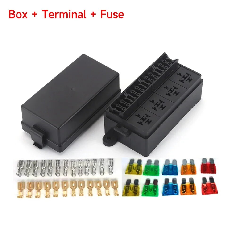 4 релейных слота, автомобильный предохранитель, коробка реле 12 В, предварительная проводная защита цепи, держатель автомобильного предохранителя, 4 блоки реле, предохранитель для автомобиля, грузовика, автофургона, лодки