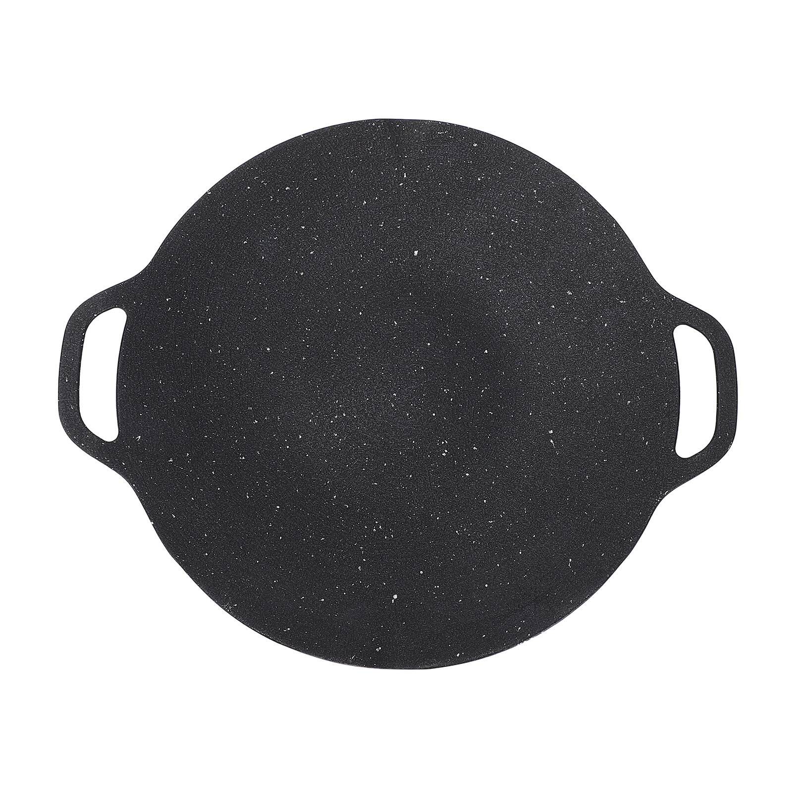 Корейская сковорода-гриль диаметром 11,4 дюйма, из алюминиевого сплава, с антипригарным покрытием, с двумя ручками, круглая, для кассетных плит, кемпинга и барбекю на открытом воздухе.