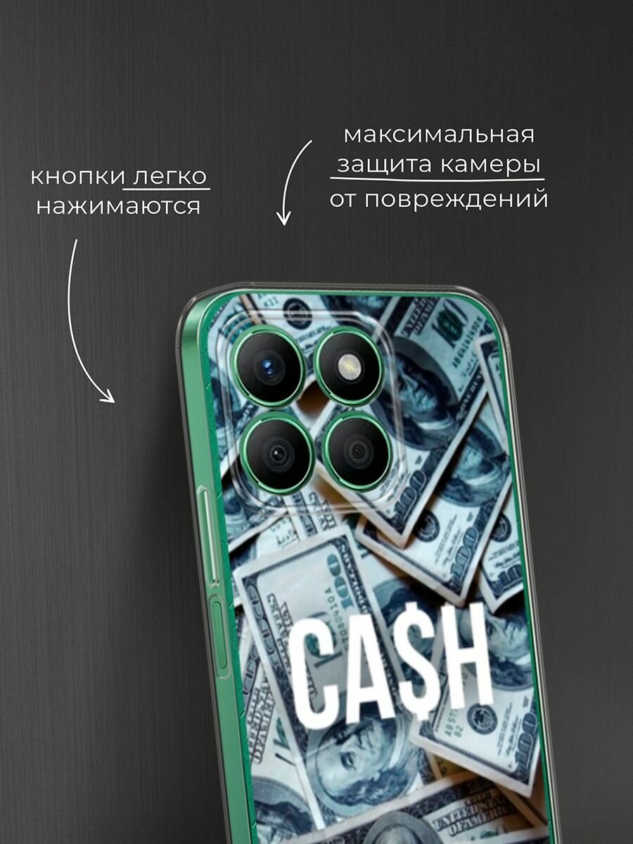 Силиконовый чехол на Honor X8B / Хонор X8B с принтом "Cash" — фото 1