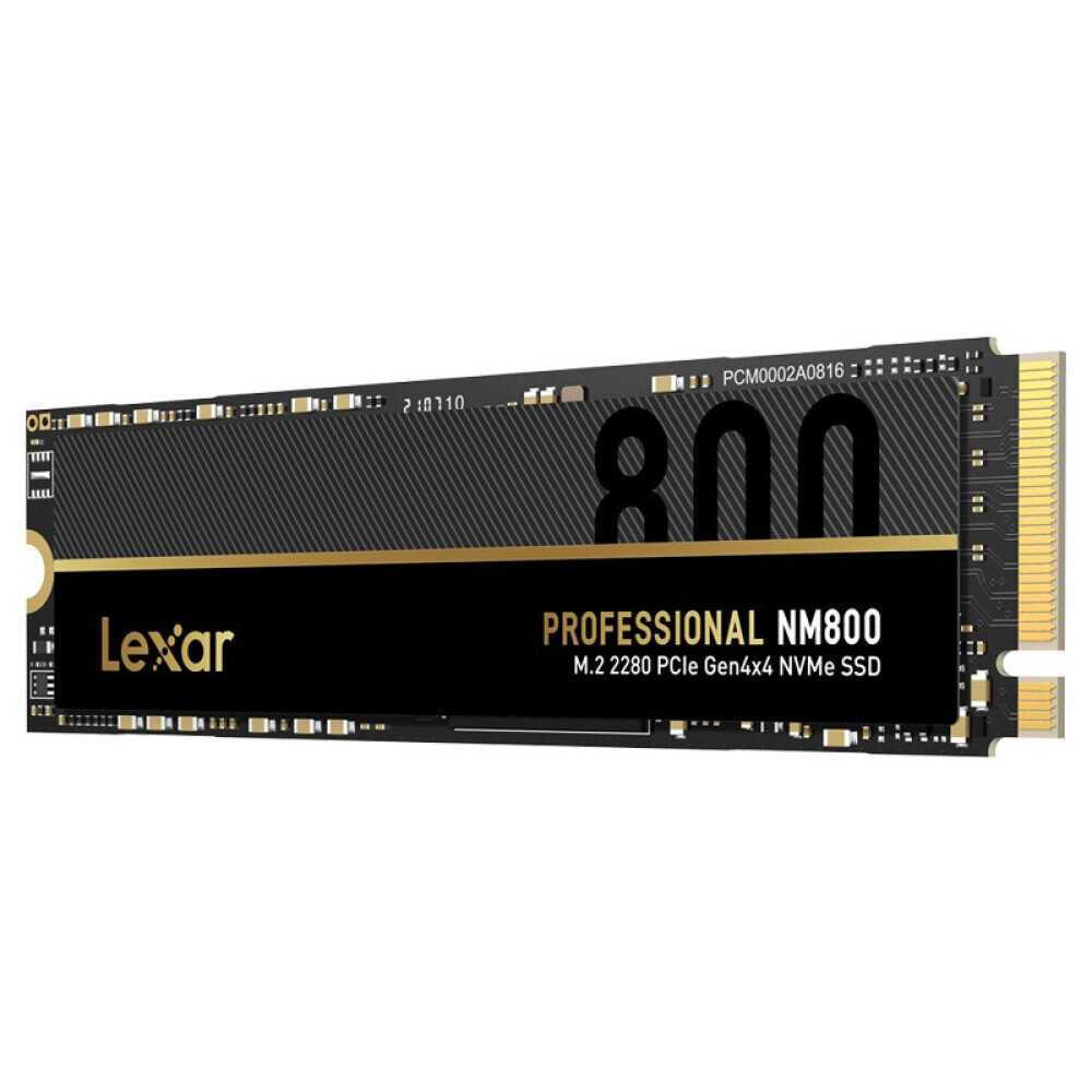 Lexar NM800 512GB M.2 NVMe SSD PCIe 4.0 NVMe1.4 Скорость чтения до 7000MB/s Память 3D TLC TBW 1500TBW Форм-фактор M.2 2280 Интерфейс PCIe Gen4x4 Для настольных и ноутбуков