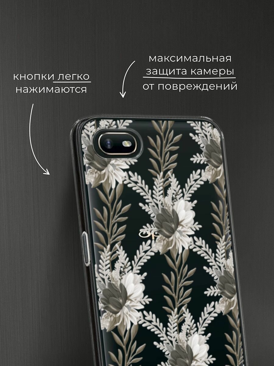 Чехол на Oppo A1k / Оппо А1к с принтом "Переплетение цветов" — фото 1
