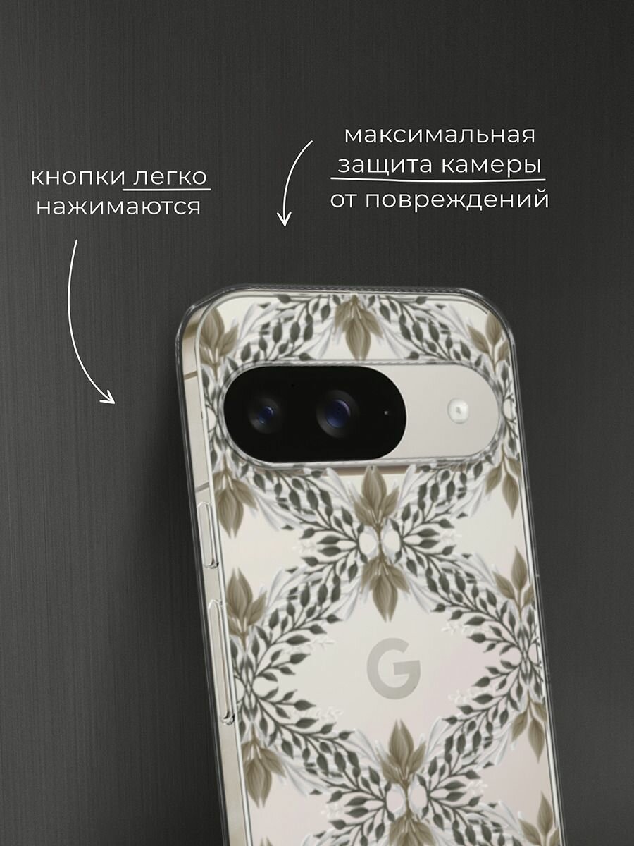 Чехол на Google Pixel 9 / Гугл Пиксель 9 с принтом "Калейдоскоп цветов" — фото 1