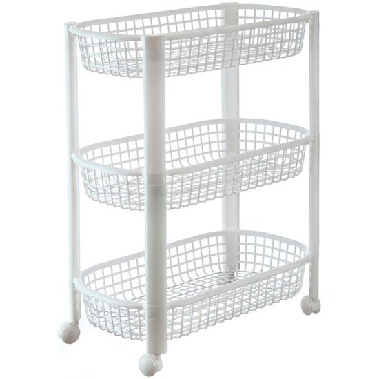 Полка овощная на колесах Idea (3 секции) М 2730 Белый