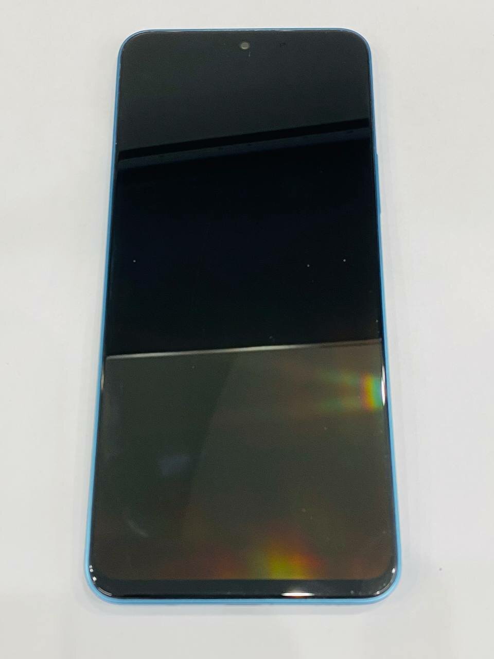 HONOR X8A дисплей оригинал с разбора в рамке с отпечатком пальца синий (мелкие потёртости)