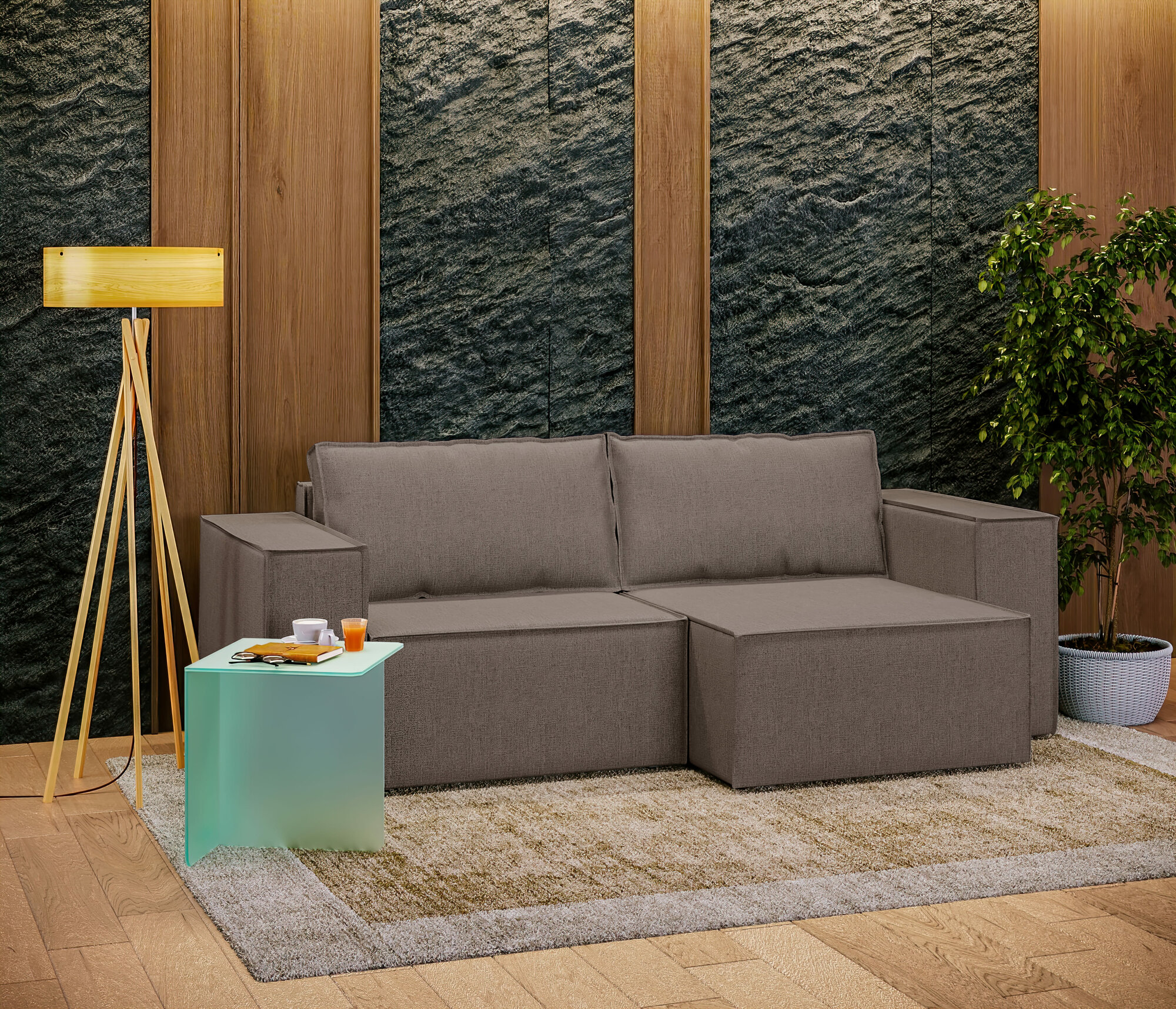 Угловой диван эби, еврокнижка, рогожка саванна плюс вижен , ППУ