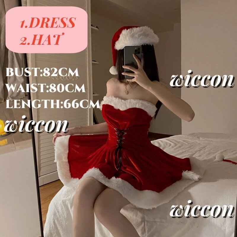 Женский костюм Санта Клауса dress hat