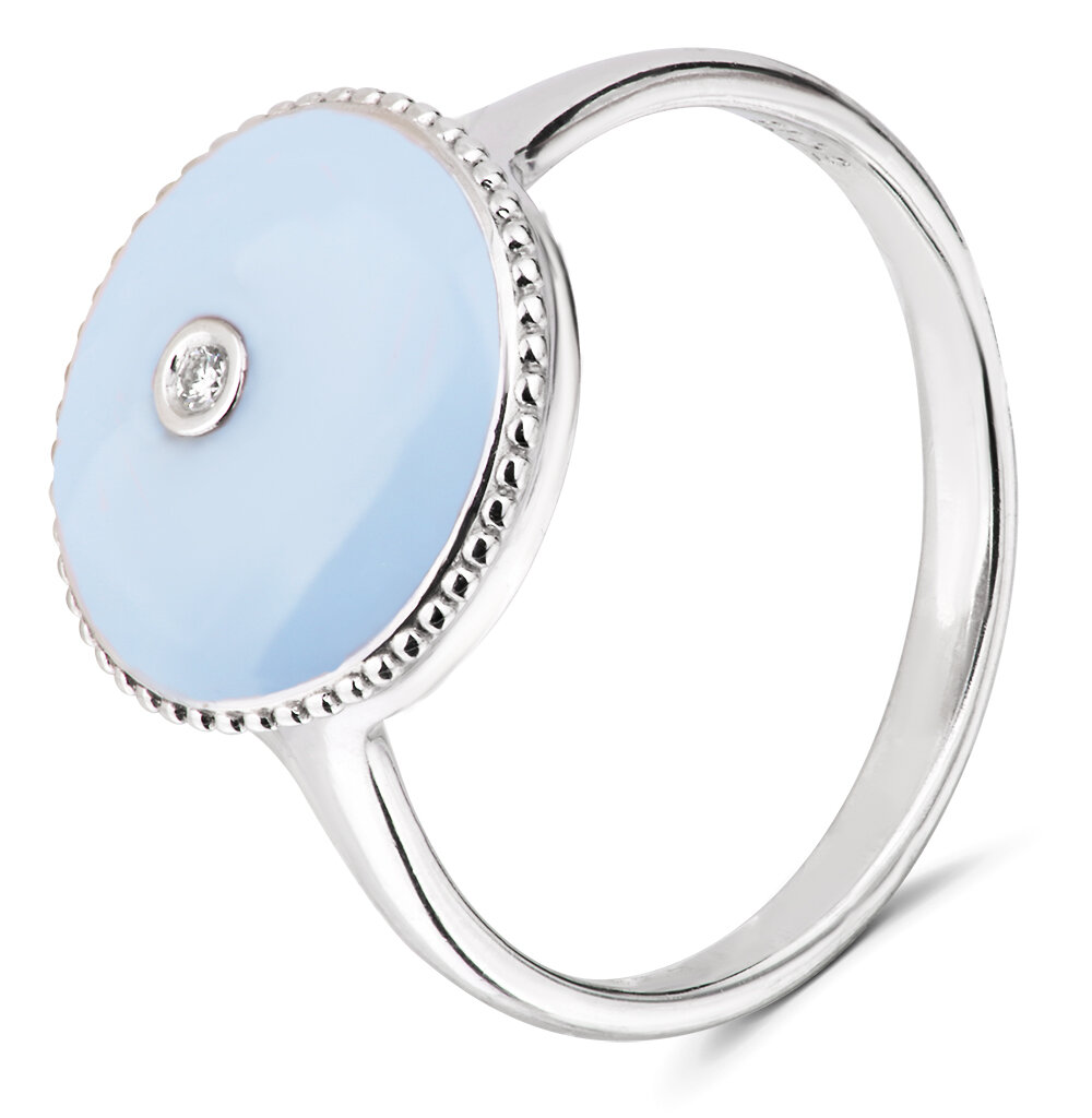 Кольцо, серебро, 925 проба, бриллиант