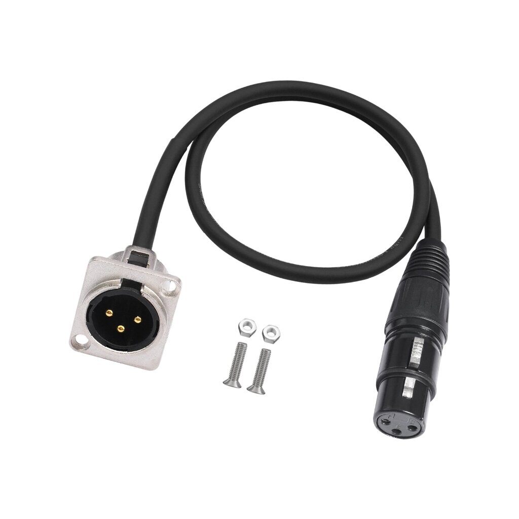 Адаптер аудиокабеля Type D XLR Canon 3Pin от мужчины к женщине на панели шасси