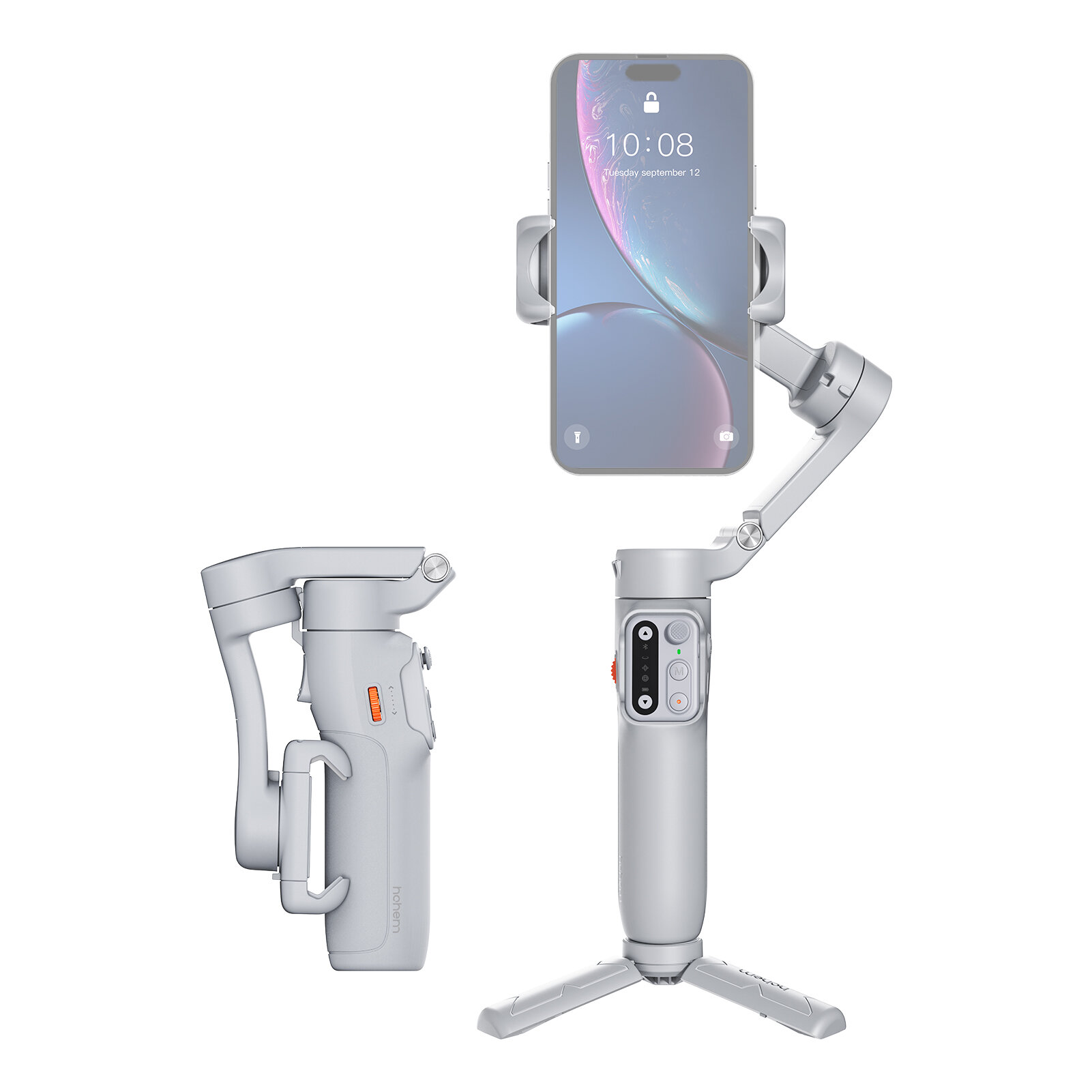 Hohem iSteady X3 SE Портативный 3-осевой стабилизатор для смартфона Складной стабилизатор для видеоблога телефона Защита от сотрясений Интеллектуальное отслеживание Встроенный аккумулятор с мини-штативом Съемный пульт дистанционного управления