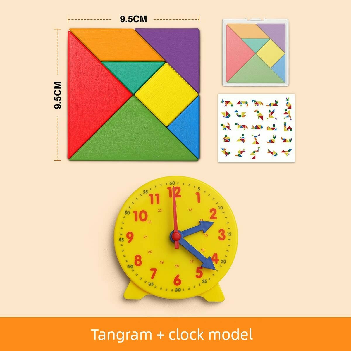 Головоломка танграм для учащихся начальной школы, магнитные учебные пособия по математике для детей первого класса,