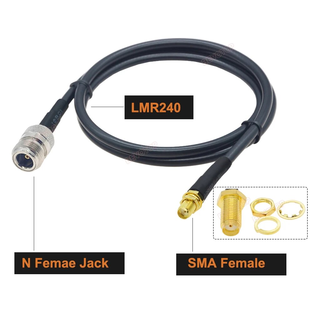BEVOTOP BT1391-LMR240 кабель LMR240 N-SMA 50 Ом 1M, N Female to SMA F