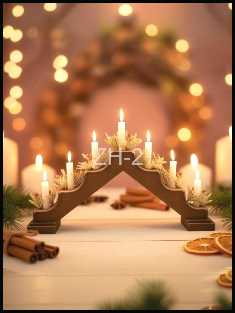 Каркасная светодиодная фигура Горка Рождественская 30 см