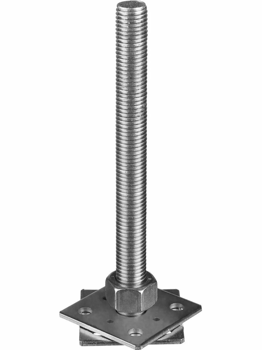 80 x 80 x 250 мм, x М24, цинк, анкерная регулировочная стой