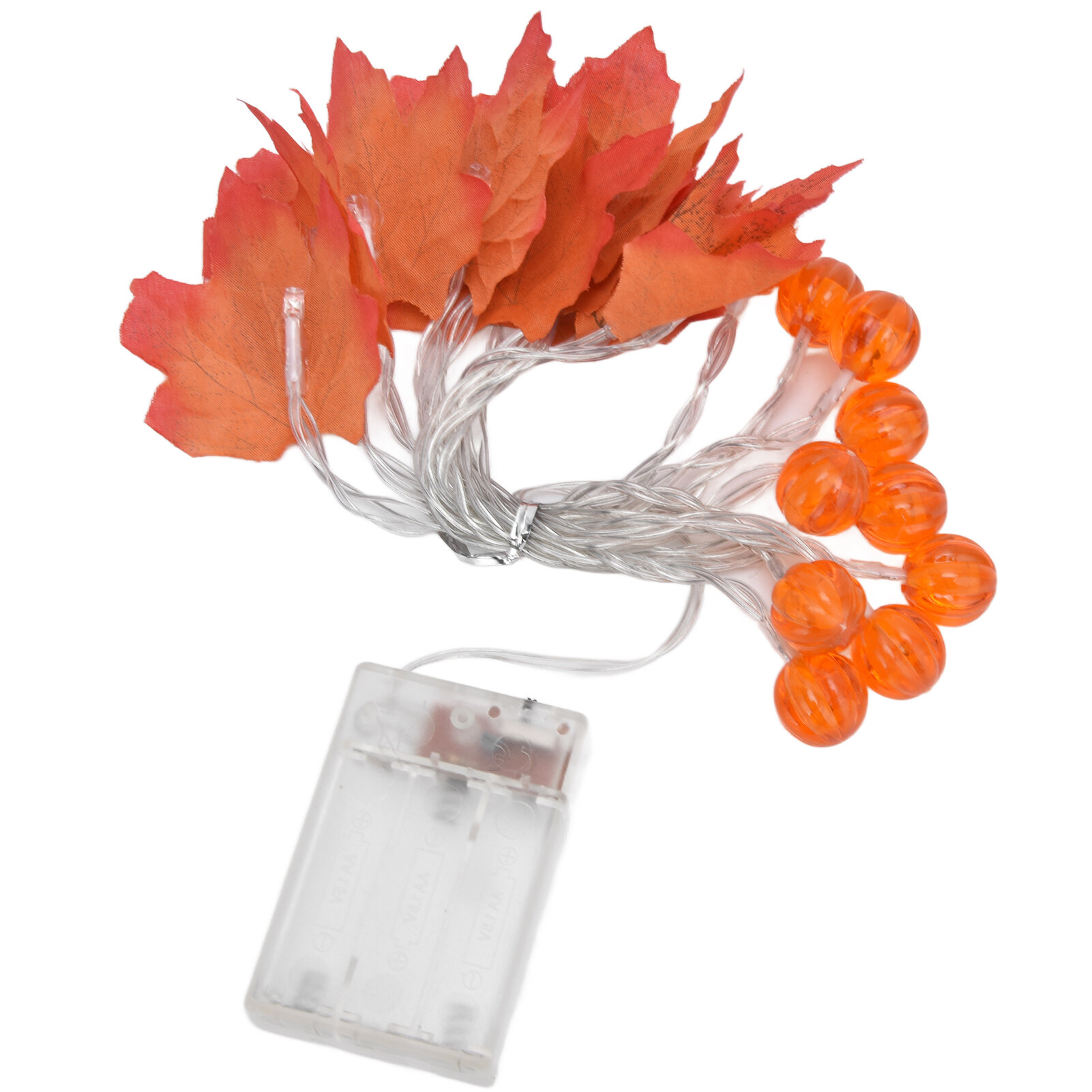 Гирлянда в виде кленовых листьев с режимами постоянного свечения и мигания (два режима) для украшения дома, улицы, на праздники и вечеринки (3 м, 9,8 фута, 20 светодиодов).