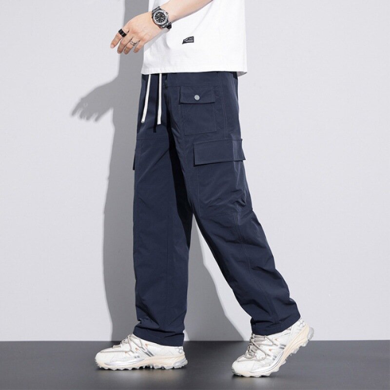 Слим тапер KLQ Круто Брюки для молодых американские рабочие штаны модные широкие прямые новинки повседневные, Размер_L