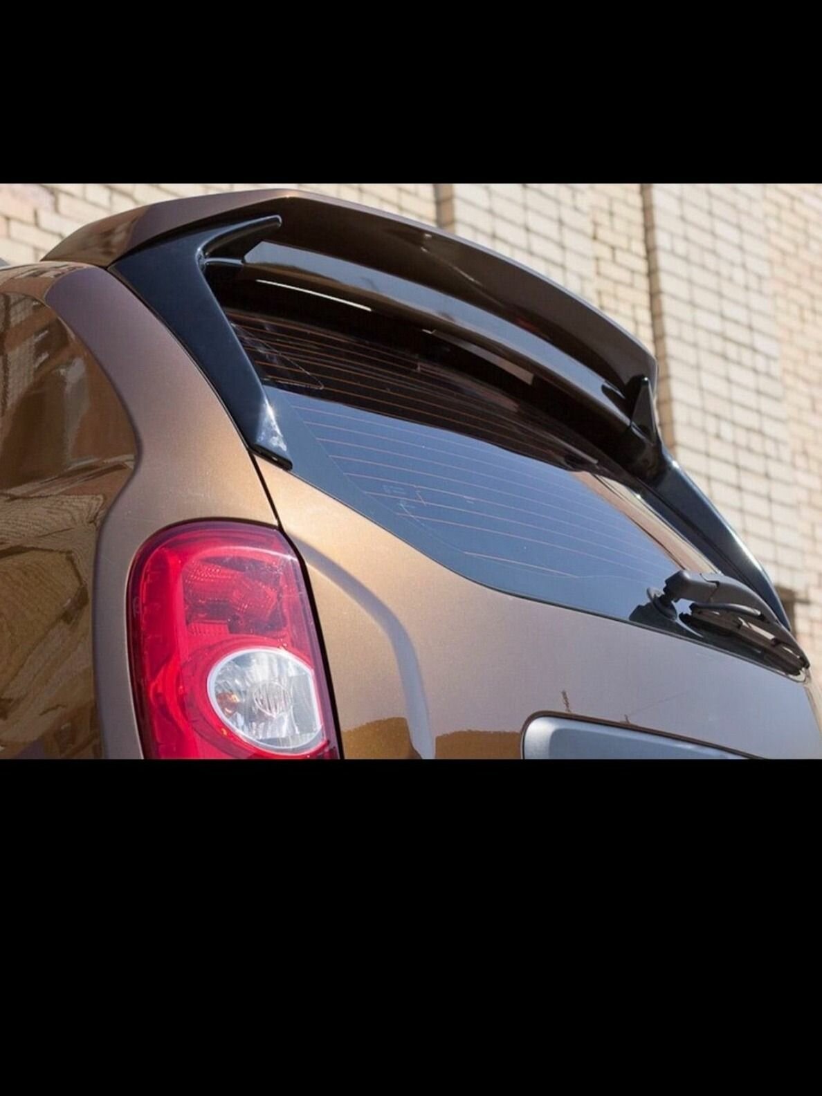 Лип-спойлер для Рено Дастер (2010-2021), Ниссан Террано (чистое стекло) под покраску