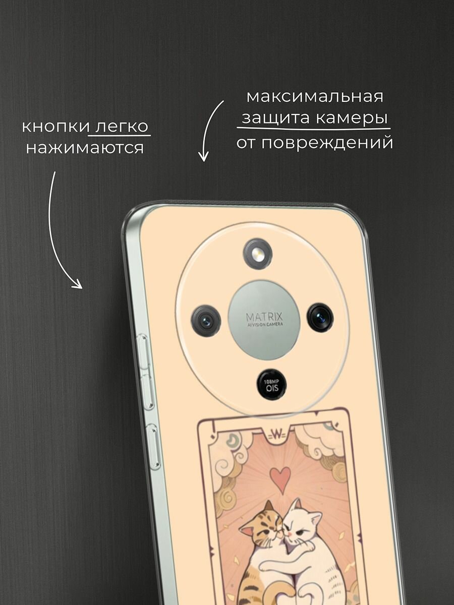 Силиконовый чехол на Honor X9d / Хонор X9d с принтом The lovers cats 1 — фото 1