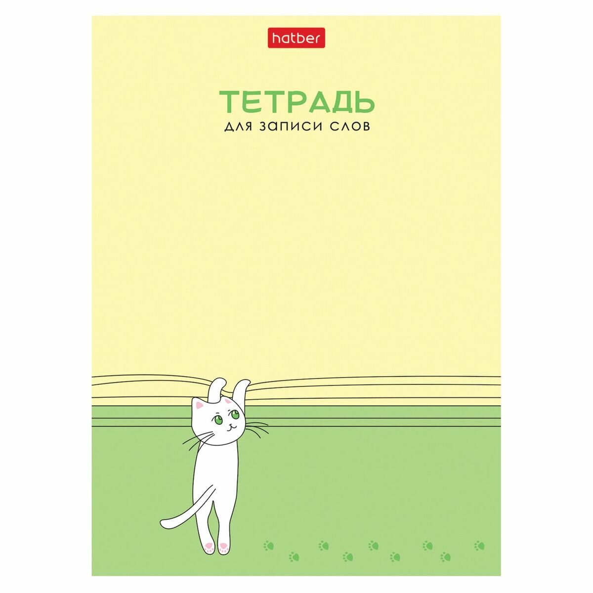 Тетрадь-словарь для записи иностранных слов 24л, А6 Hatber "Умный котик", узкая линейка, скрепка (24Т6В5_29740), 10шт.