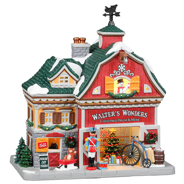 Магазин Рождественского декора Walters Wonders 23*20 см, подсветка, Lemax, 25911-lemax