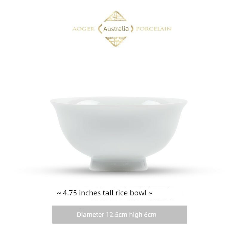 Элитные тарелки и миски с подглазурной росписью, керамические миски для еды из высококачественной белой глины из